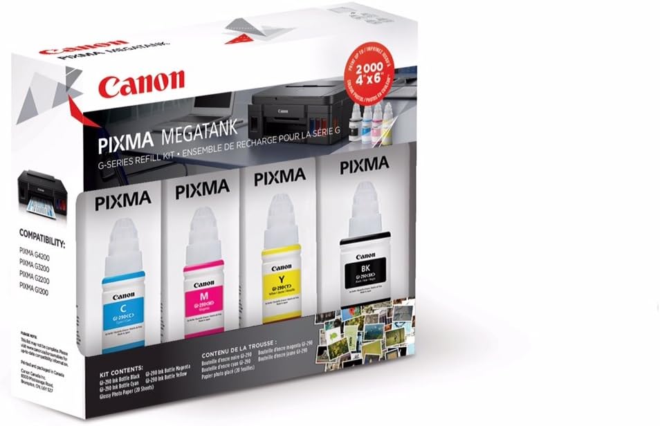 Canon PIXMA Megatank G-Series Refill Ink Kit with Paper : Amazon.ca ...