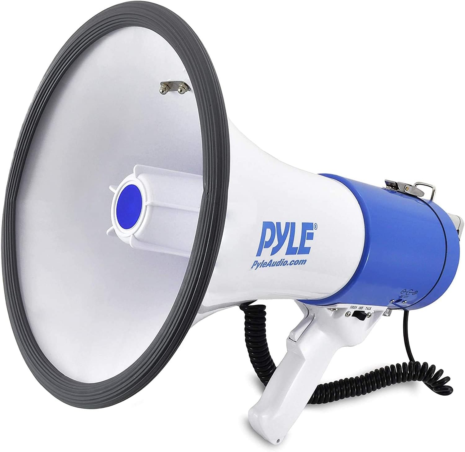 Pyle Portable Megaphone Speaker PA Bullhorn - Built-In Siren, 50W ...
