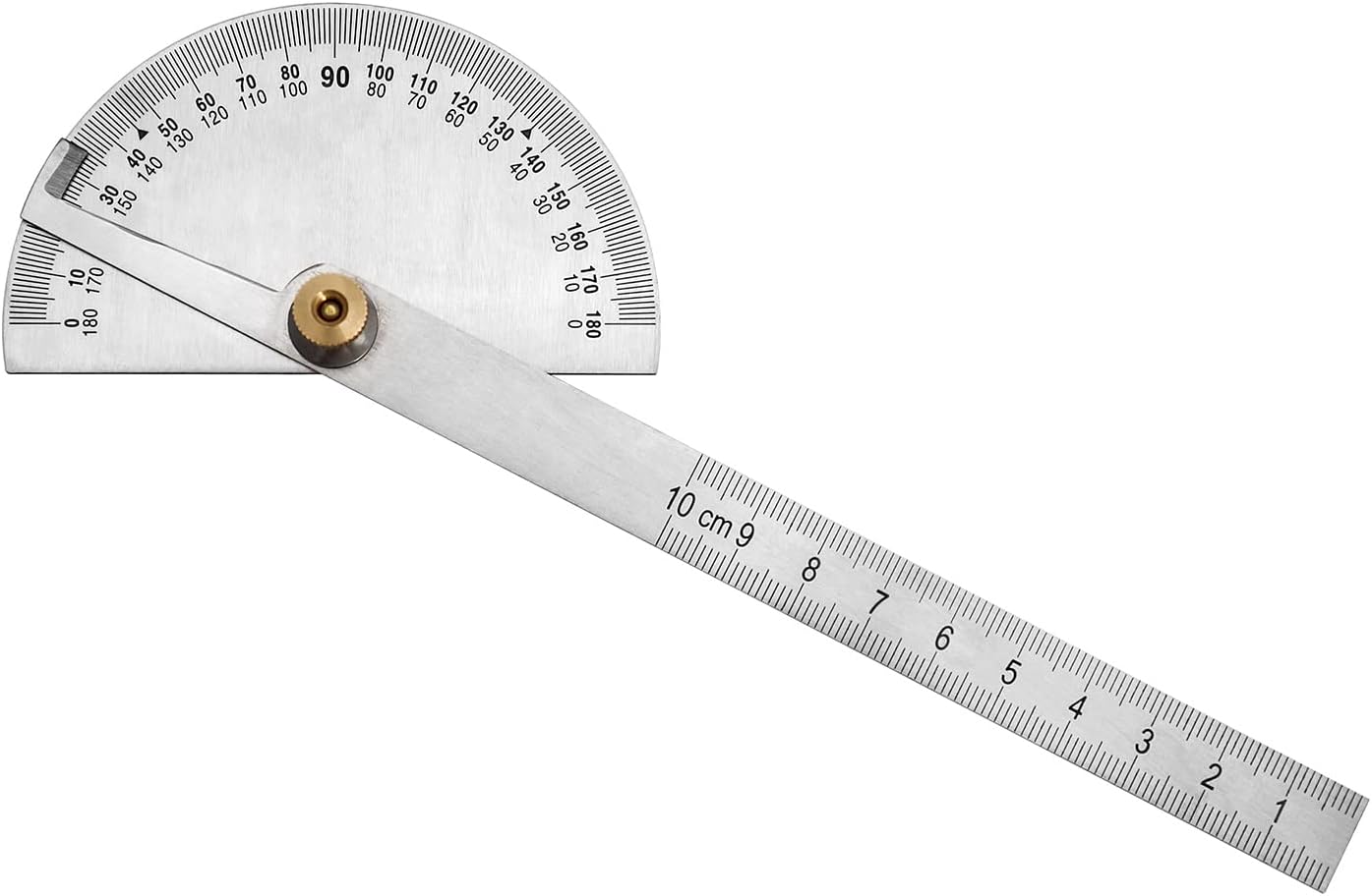 DreamColor Detachable Rotary Protractor Stainless Steel 0-180 Degree ...