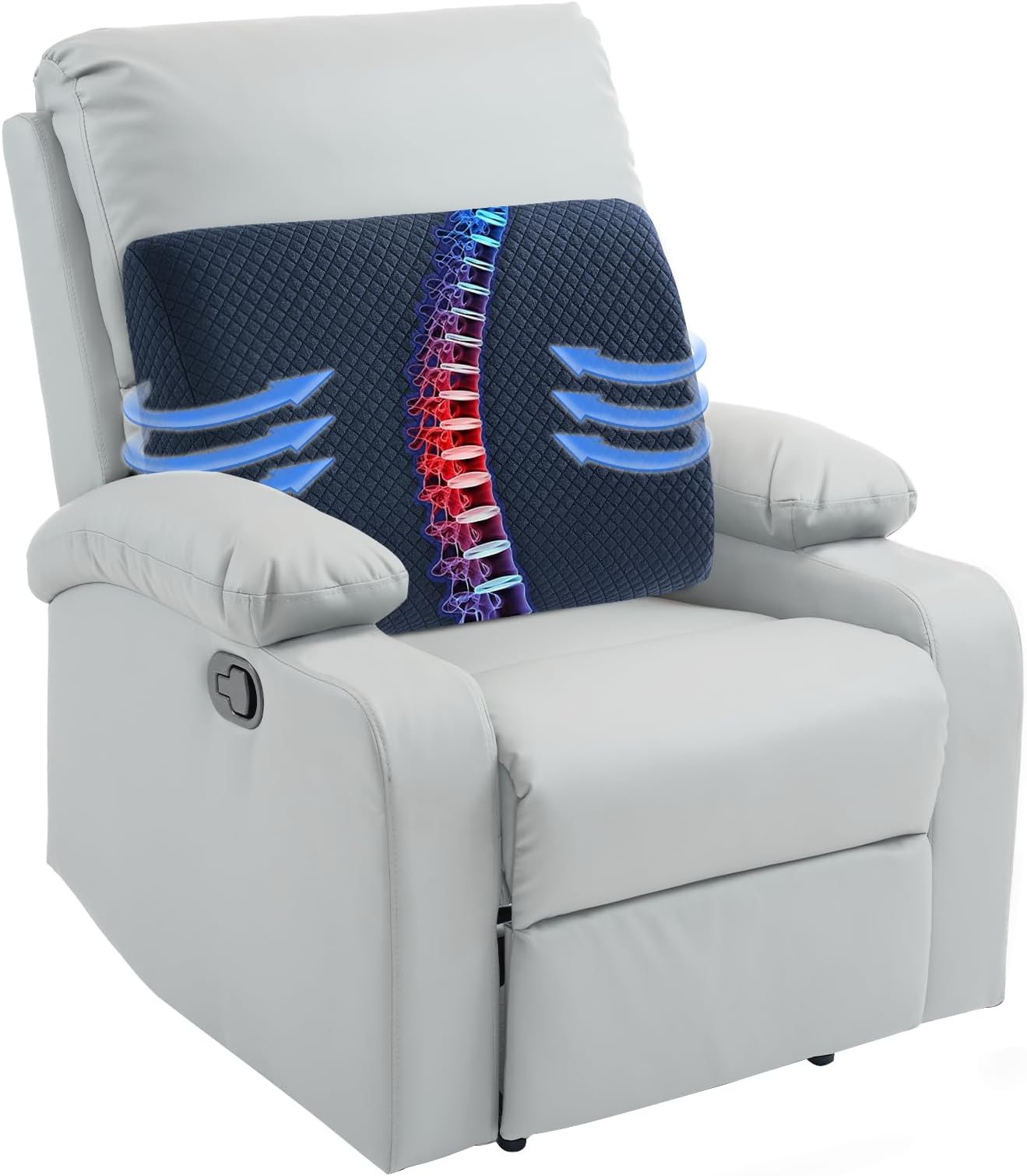 Amazon.com: HOMBYS Lumbar Support Pillow for Recliner Chair, Memory ...