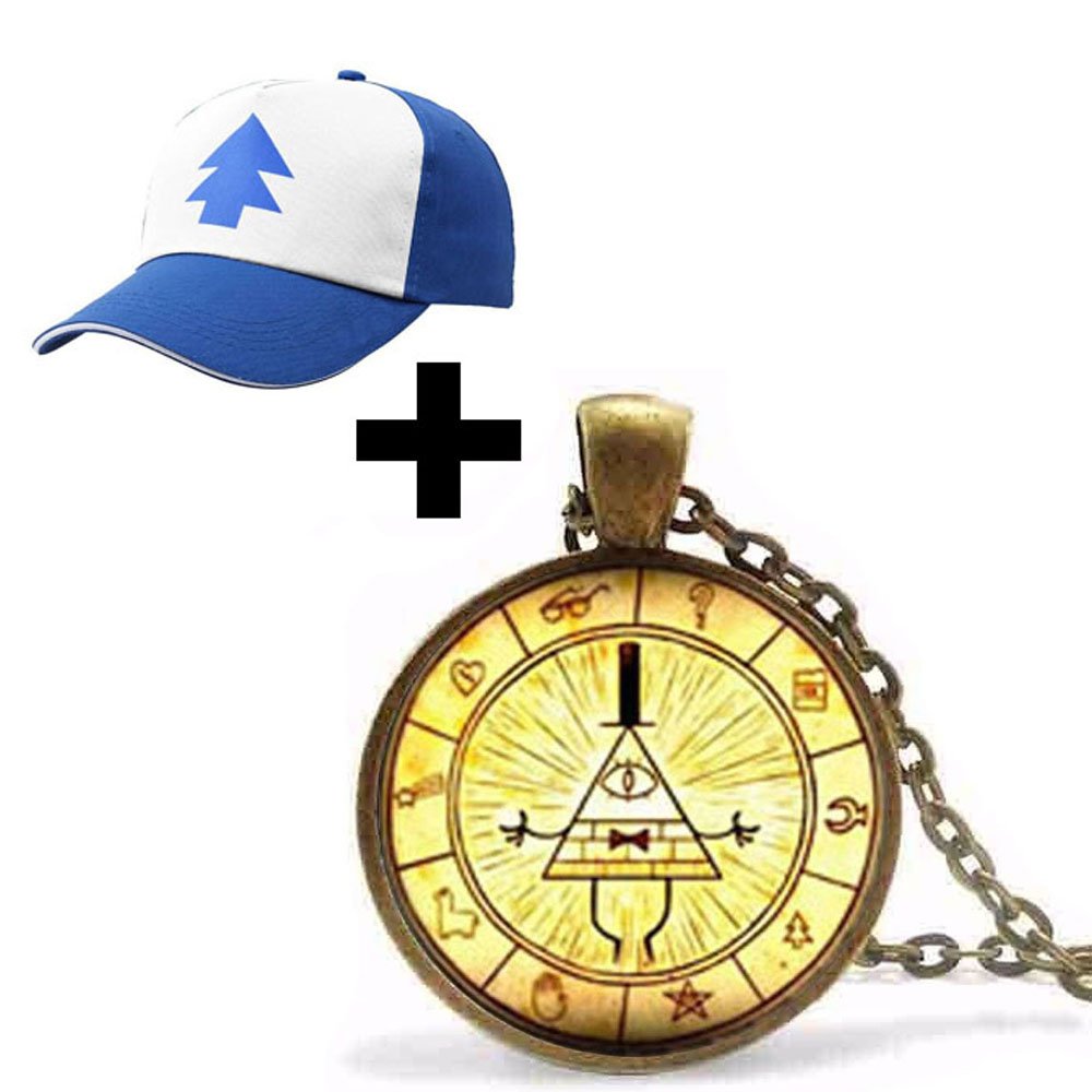 Buy Gravity Falls Mysteries BILL CIPHER WHEEL Pendant Necklace chain ...