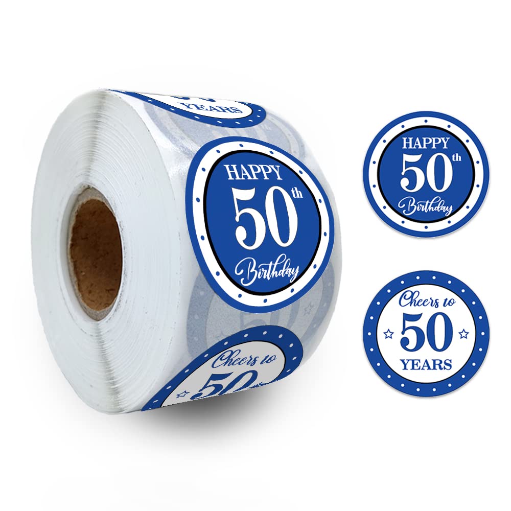 50th Birthday Round Labels 50th Birthday Stickers Silver And Black