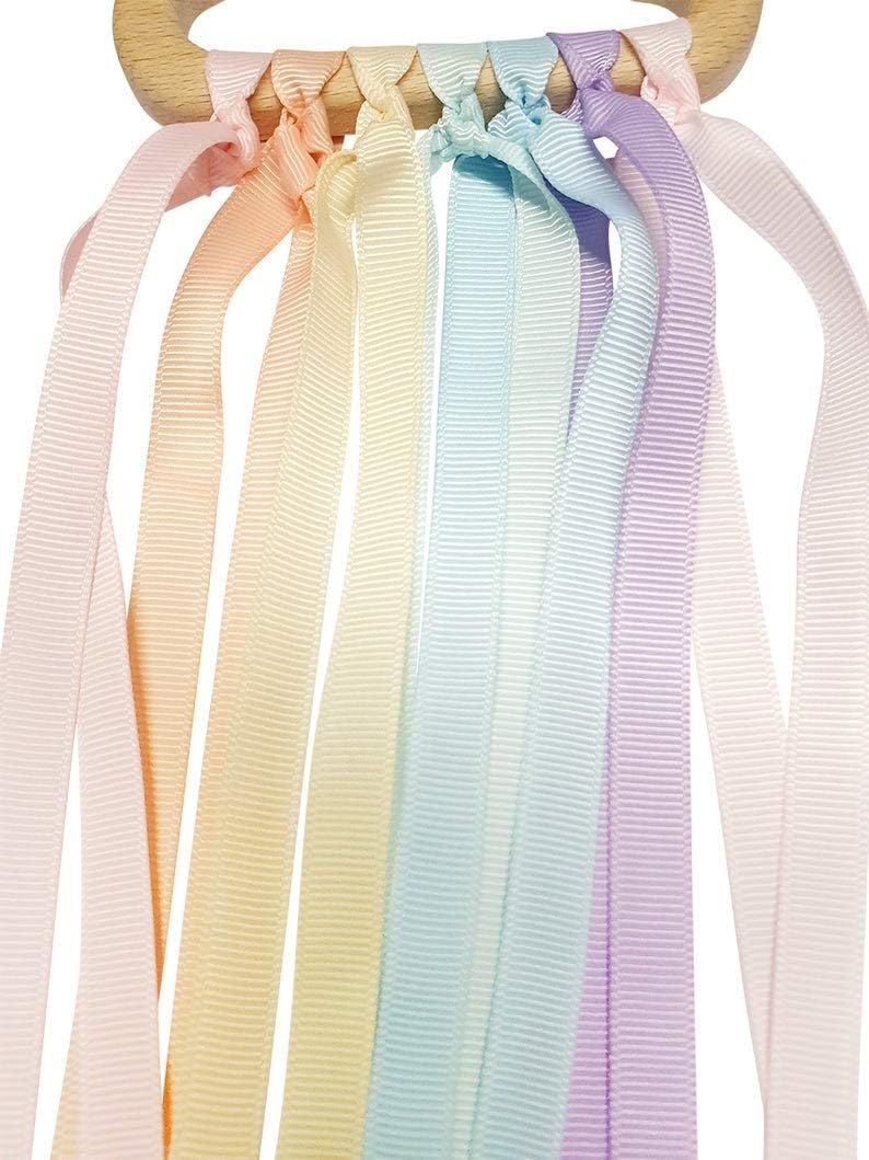 Pastel Cloud Rainbow Ring, Montessori Baby Toy Waldorf Wooden Toy ...