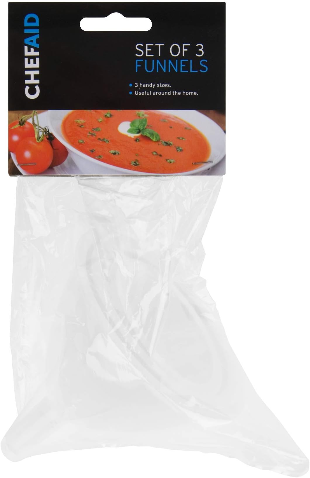 Chef Aid Set of 3 Funnels, White, 10E01749 : Amazon.co.uk: Home & Kitchen