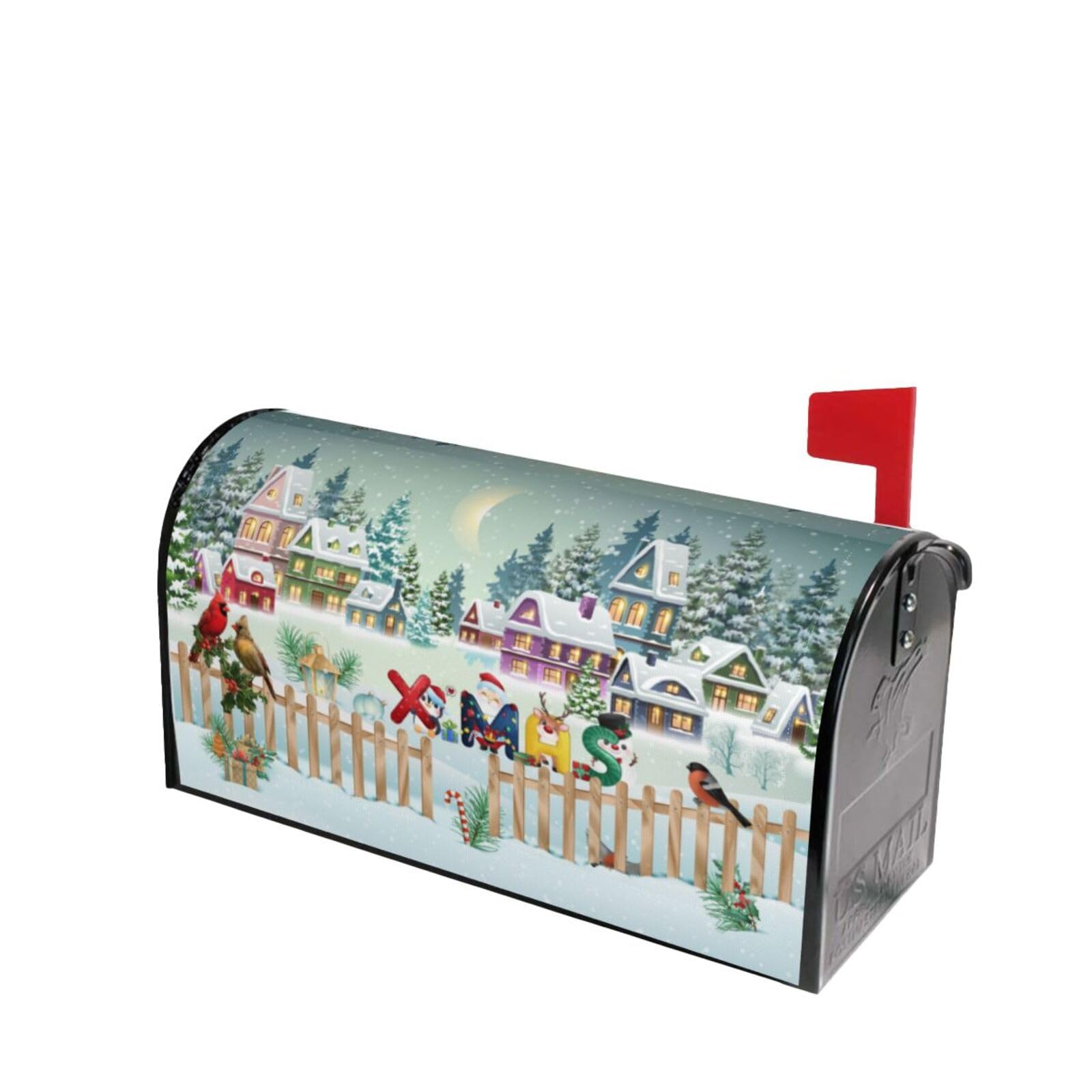 Amazon.com: Christmas Mailbox Covers Magnetic Standard Size Mailbox ...