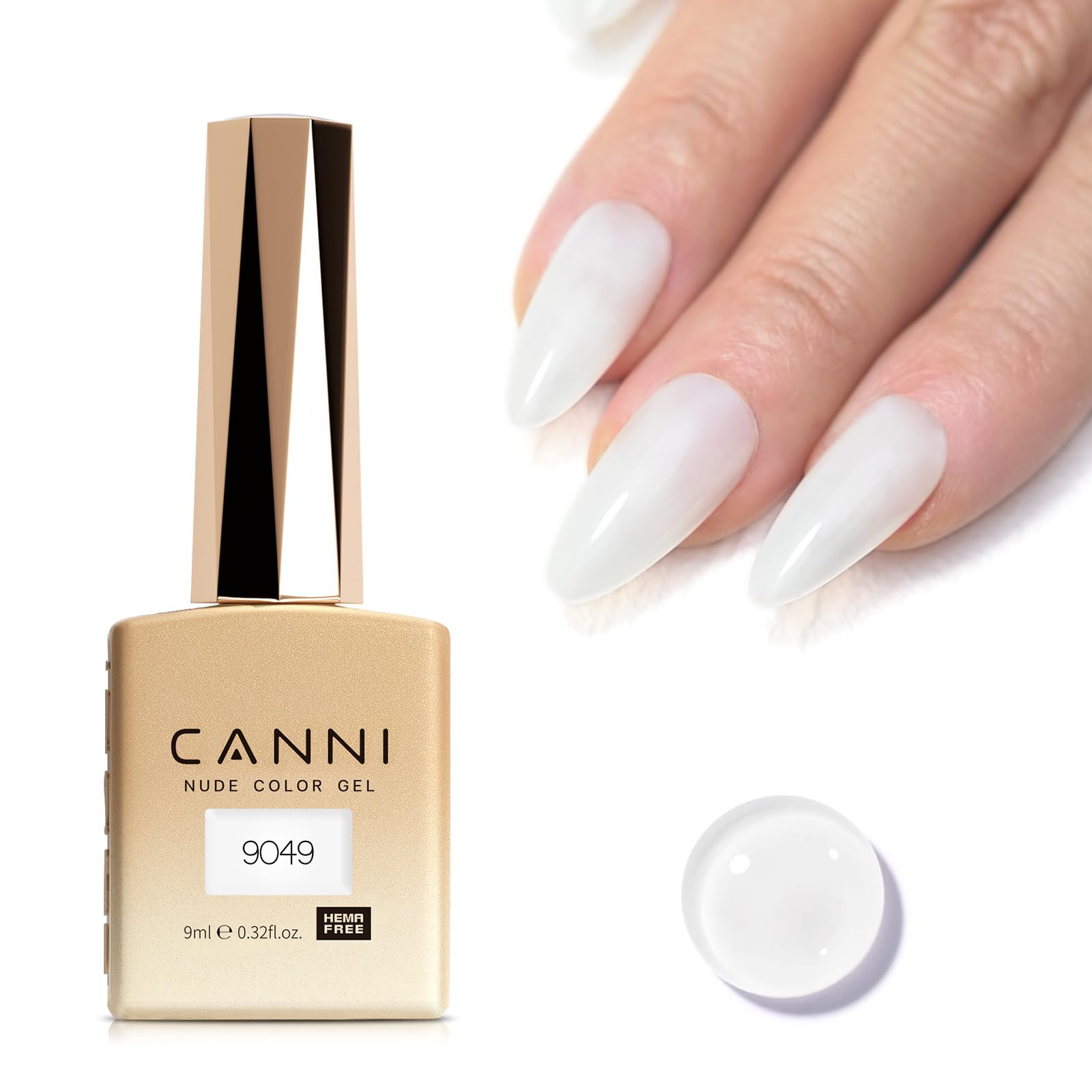 Amazon.com : CANNI Milky White Gel Nail Polish, 1 Pcs Milky White Gel ...