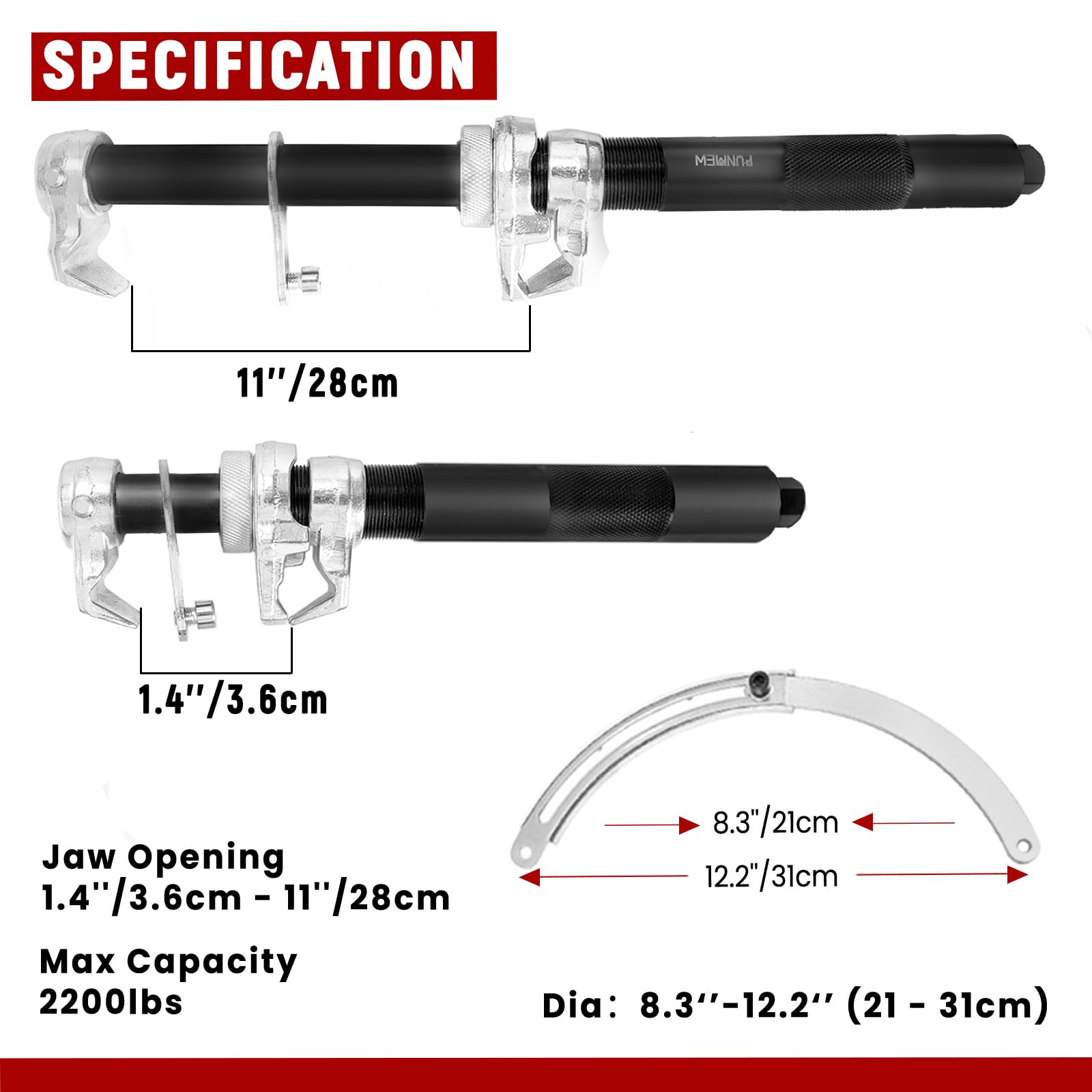 Snapklik.com : Coil Spring Compressor Tool 2200 Lbs Capacity Strut ...