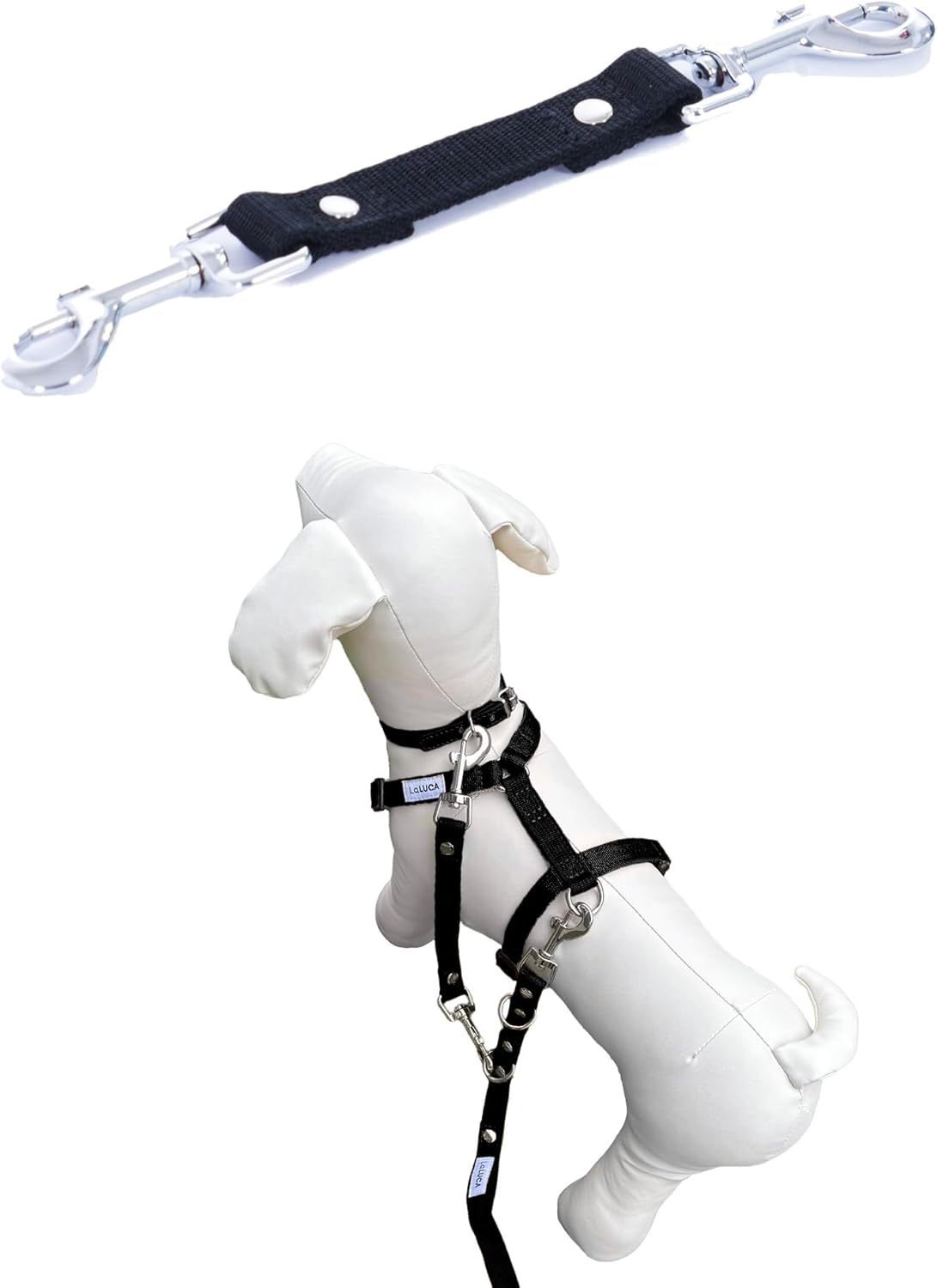 Amazon | [LaLUCA GOODS] 犬 ショルダーリード リード 小型犬 中型犬 大型犬 アドバンスモア ハンズフリー ブラック ダブルナスカンパーツ Sサイズ | LaLUCA ...