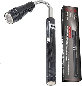 Telescopic Flashlight with Magnet, Extendable Portable Magnetic Pickup ...