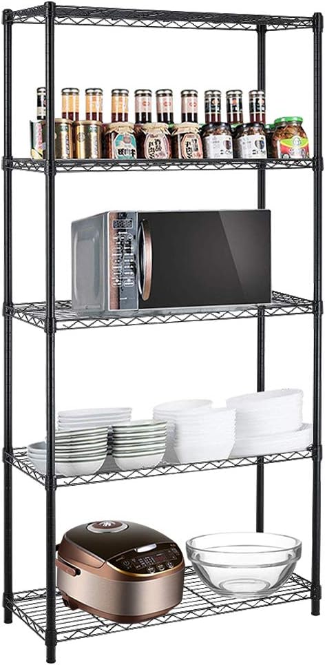 Amazon.com: Amazon Basics 5-Shelf Adjustable, Heavy Duty Storage ...