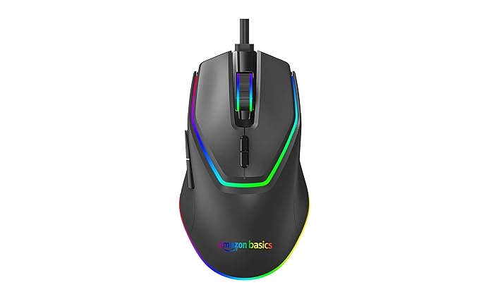 Amazon.in: Buy amazon basics RGB Gaming Wired Mouse with 7 programmable Buttons I 13+1 Modes RGB ...