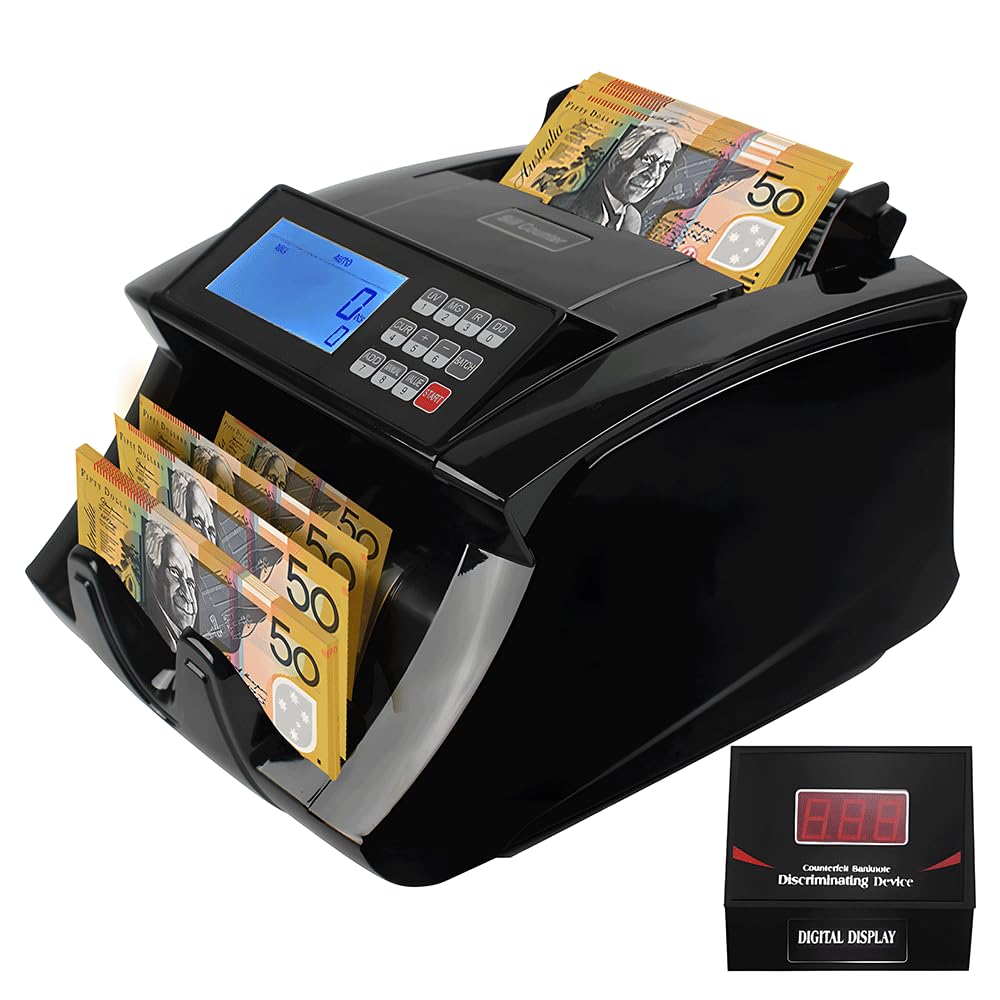 Automatic Money Counter Counterfeit Bill Detector, Australia Banknote ...