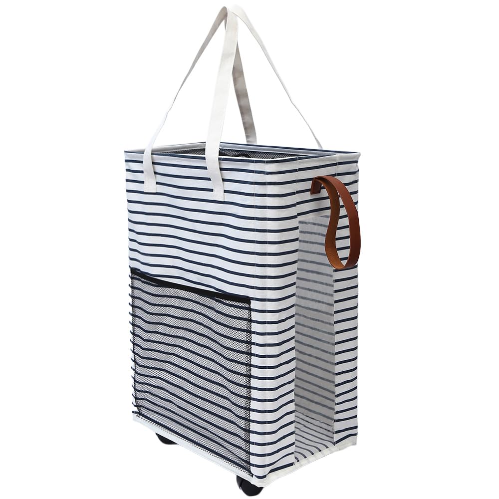 Amazon.com: HiCharmcci Laundry Hamper, Wheeled Collapsible Clothes ...