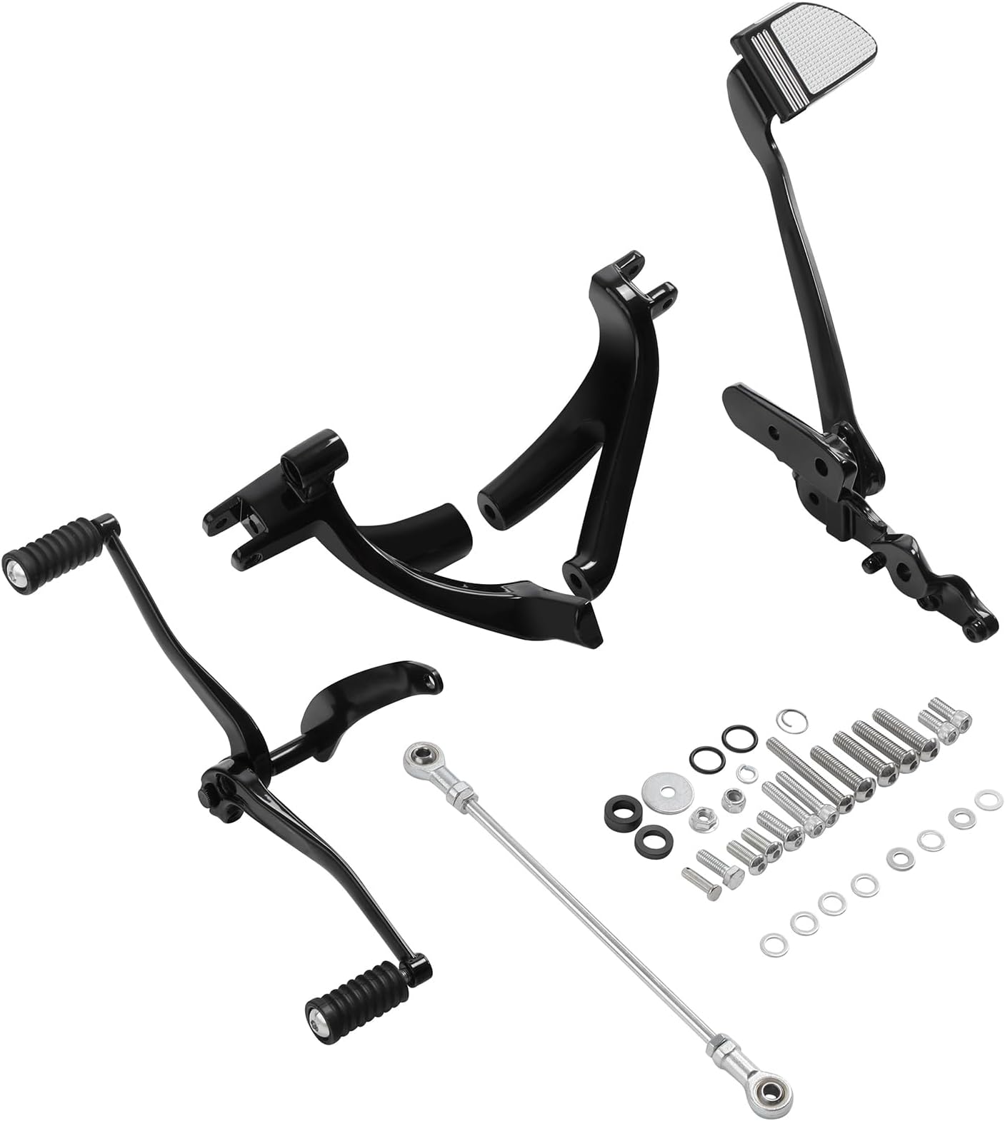 Amazon.com: Extended Forward Control Foot pegs Black For Harley Softail ...