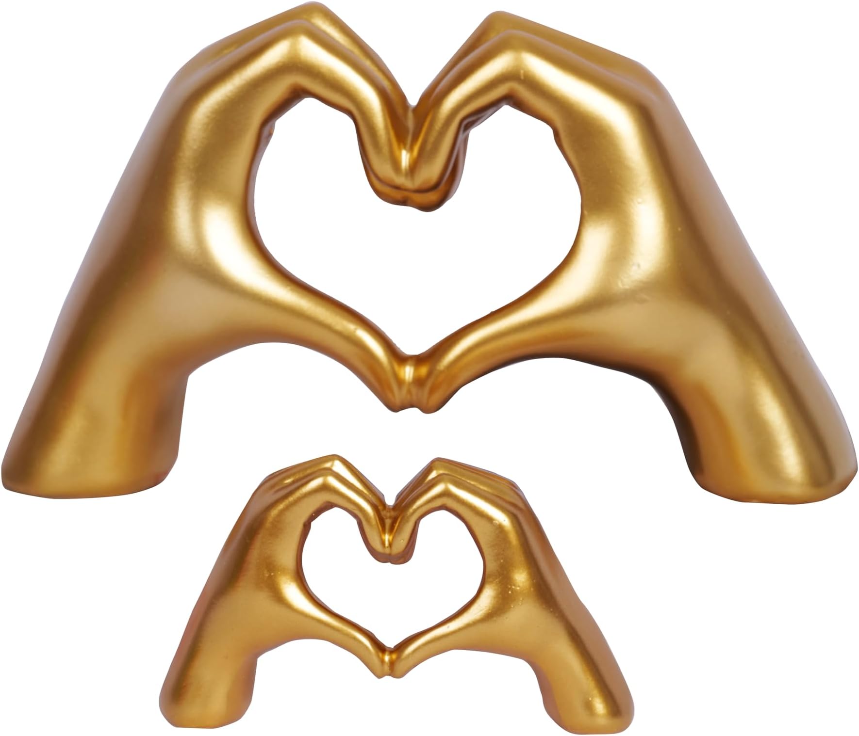 Amazon.com: AMAHPSPE 2 Pieces Gold Decor Heart Hands Sculpture for ...