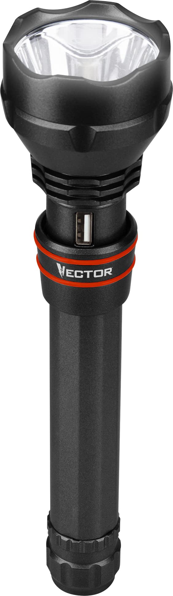 Vector Rechargeable Flashlight Premium Vector | Black Modern