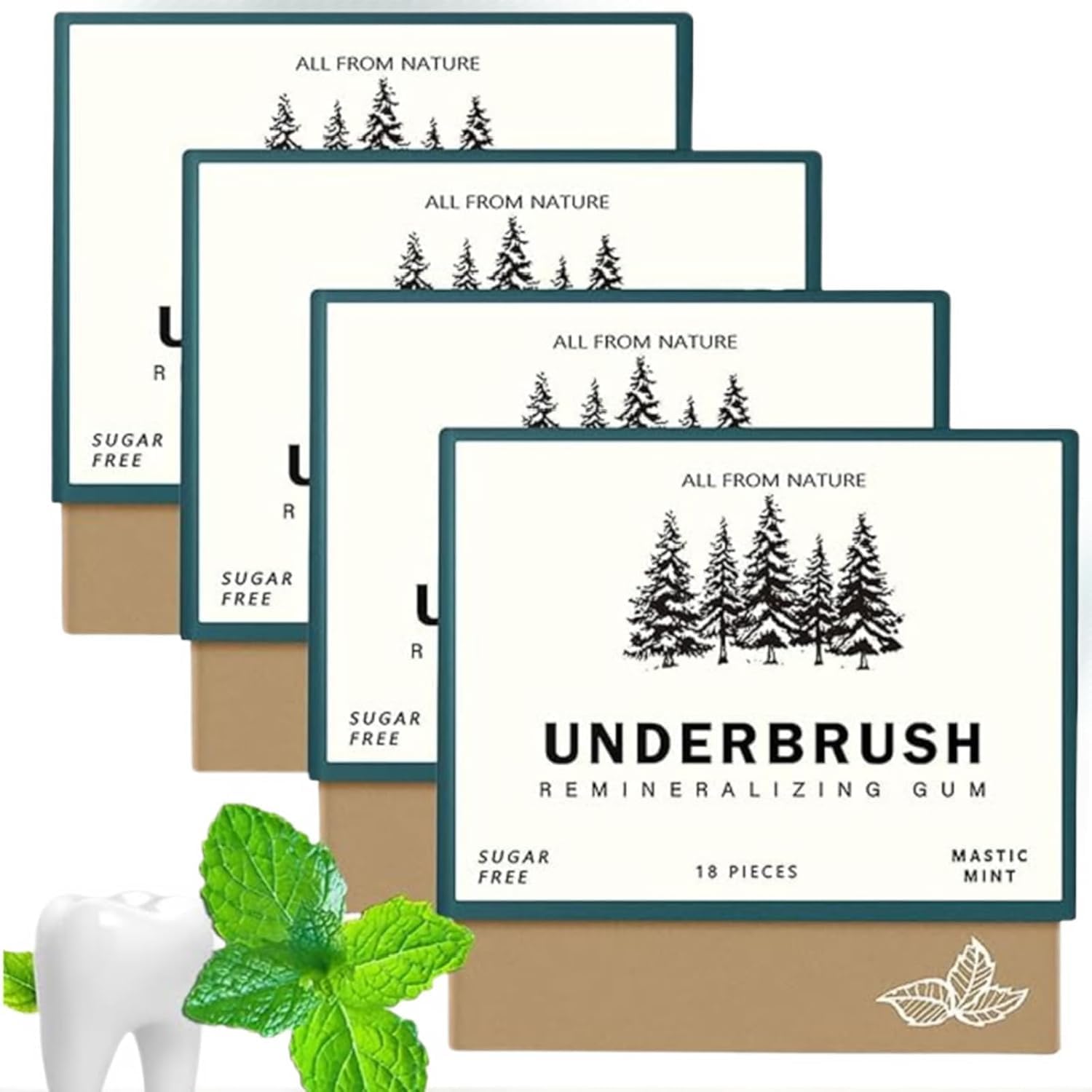Amazon.com : Underbrush Remineralizing Chewing Gum, 2025 NEW Organic ...