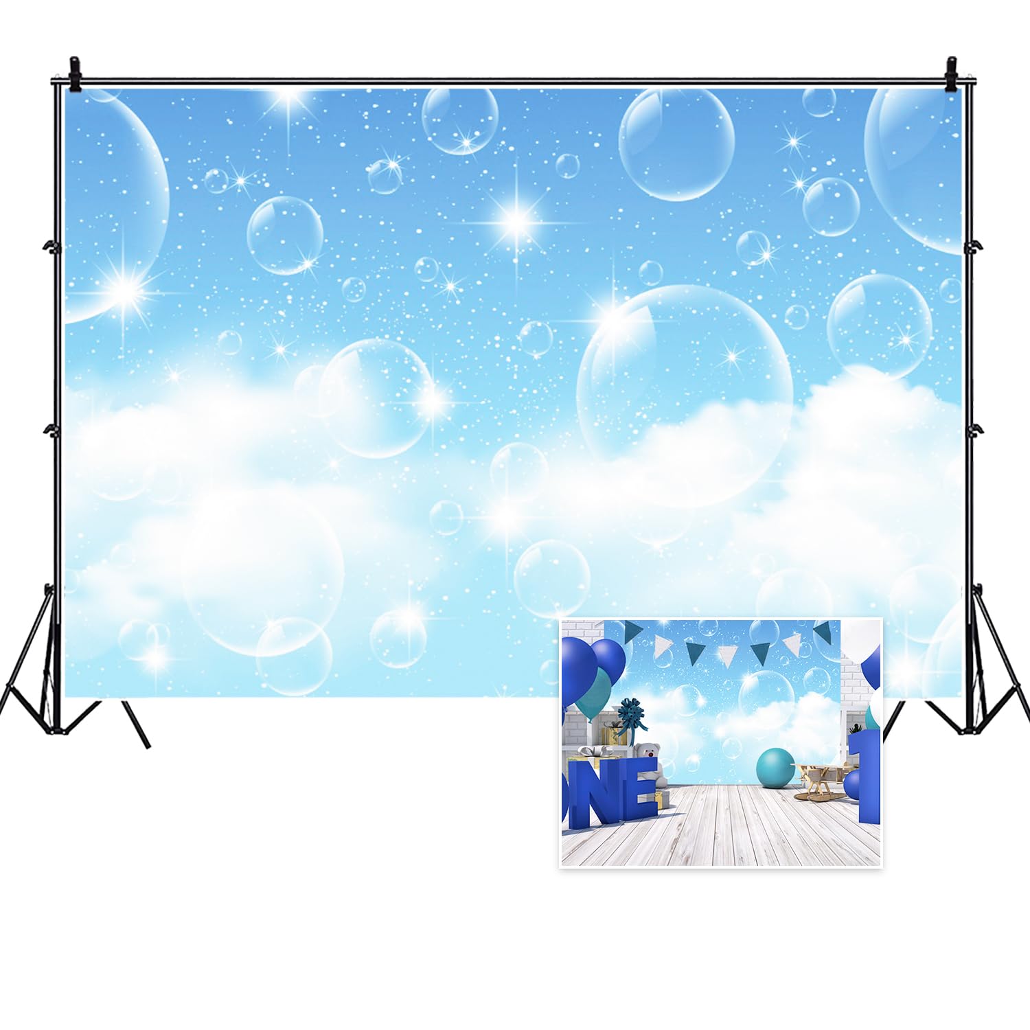 Amazon.com : DORCEV Blue Sky Vinyl Backdrop, 8x5ft, for Birthday ...