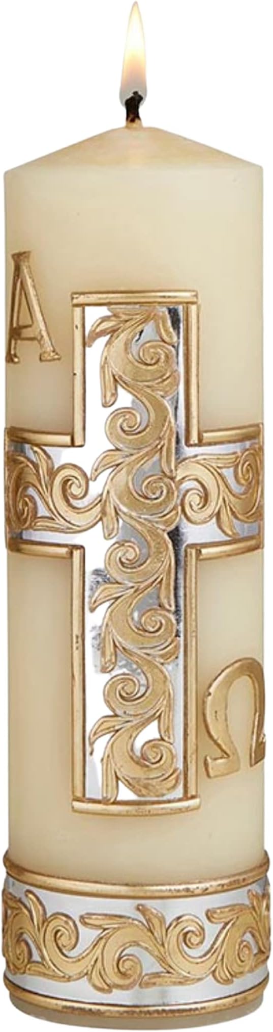 Amazon.com: Needzo Tree of Life Alpha and Omega Pillar Candle for ...