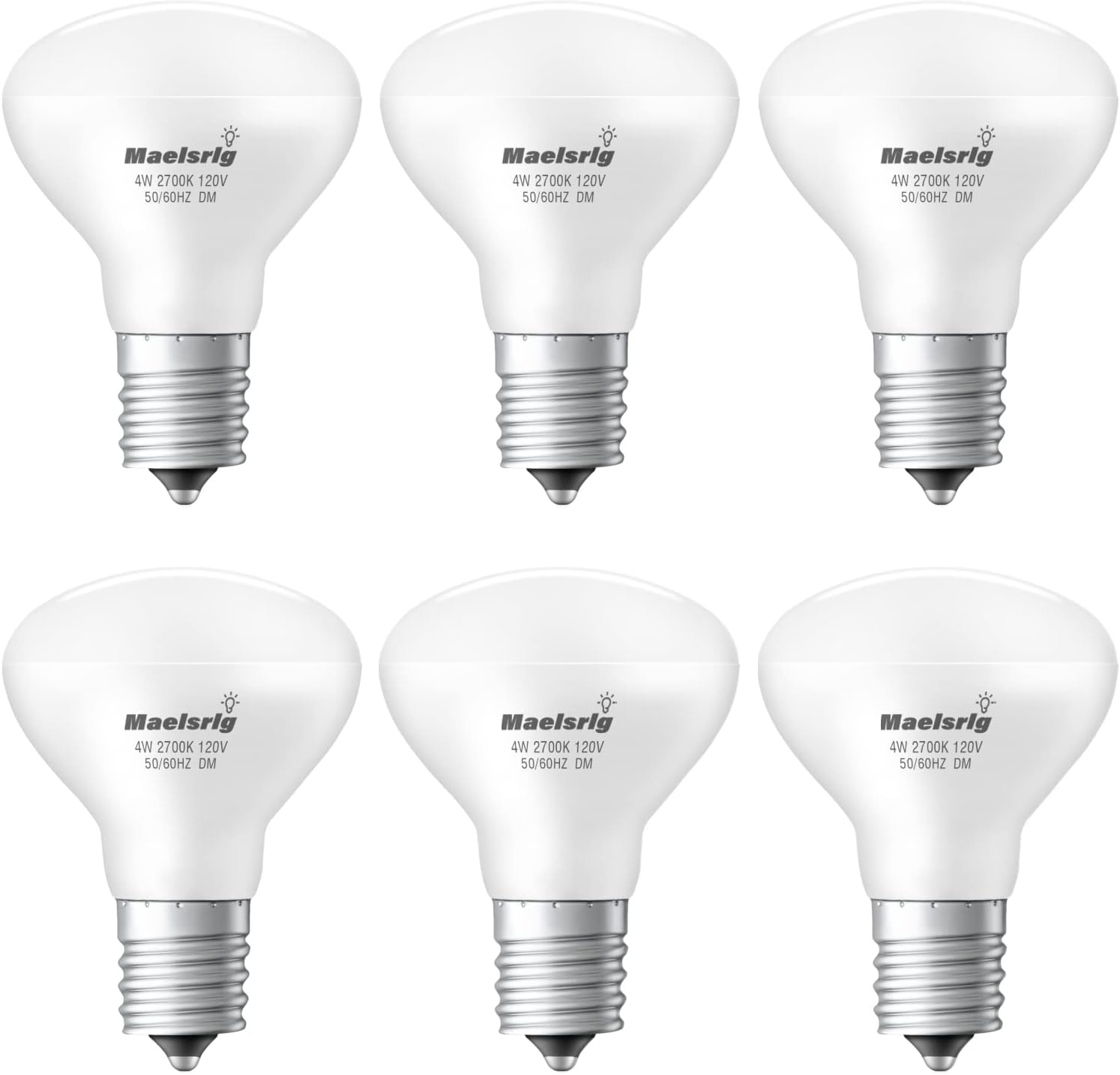 4 Pack R14 LED Bulb 4W E17 Base Mini Reflector Floodlight Light Bulb ...