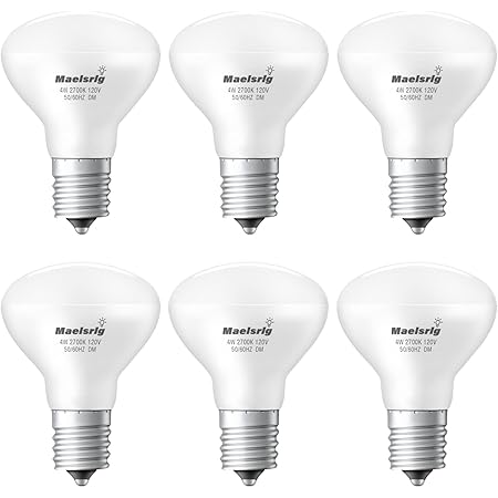 Amazon.com: Maelsrlg E17 R14 LED Bulb, 4W (40W Equivalent) Mini ...