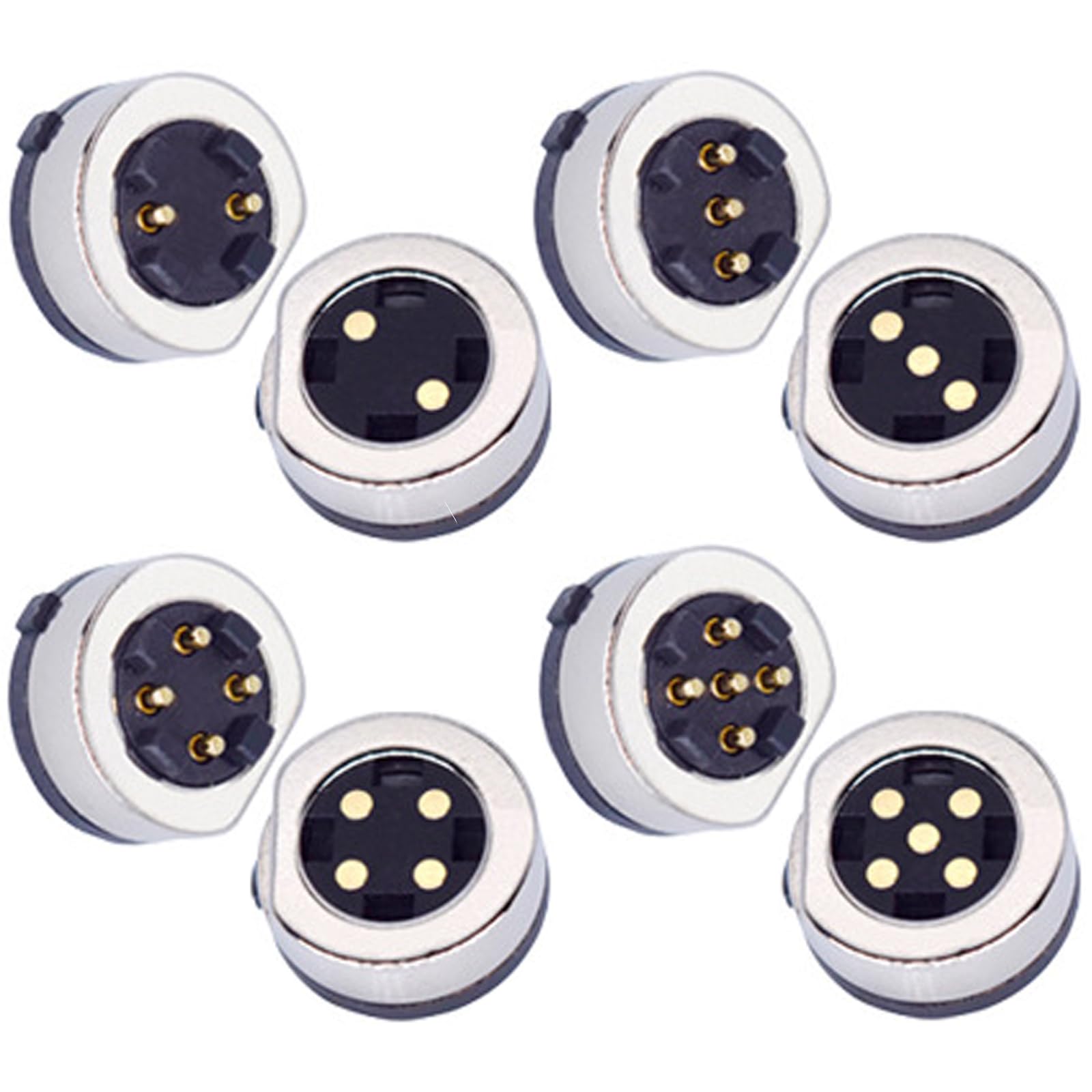 Buy JHYOSSTHI 1Pair 2Pin/3Pin/4Pin/5Pin Round Magnetic Pogo Pin ...