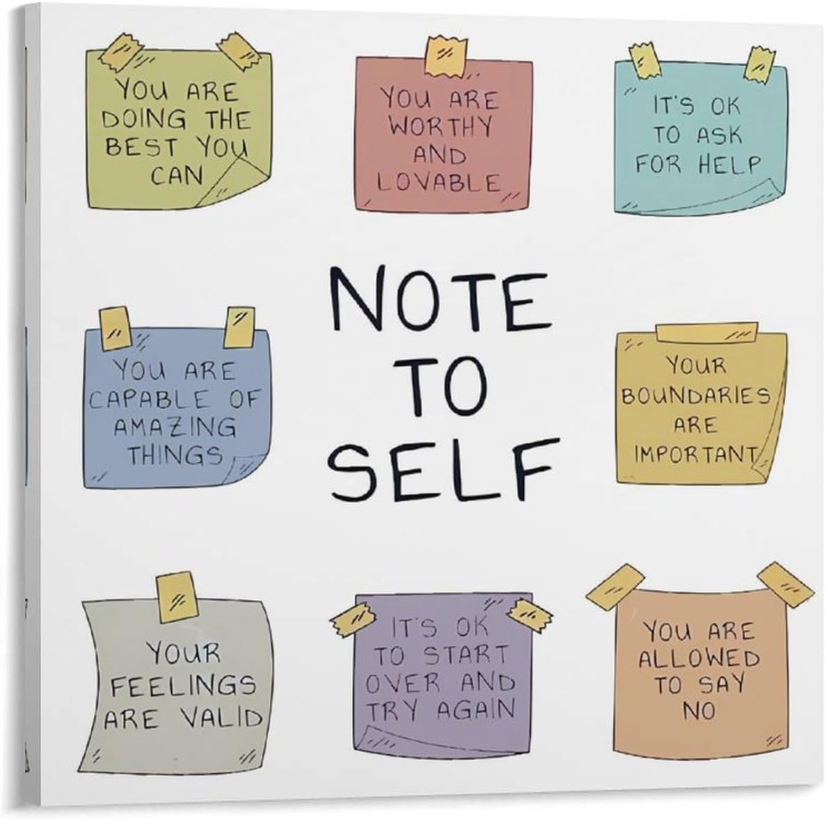 Amazon.com: Mental Health Wall Decor, Positive Psychology Affirmations ...