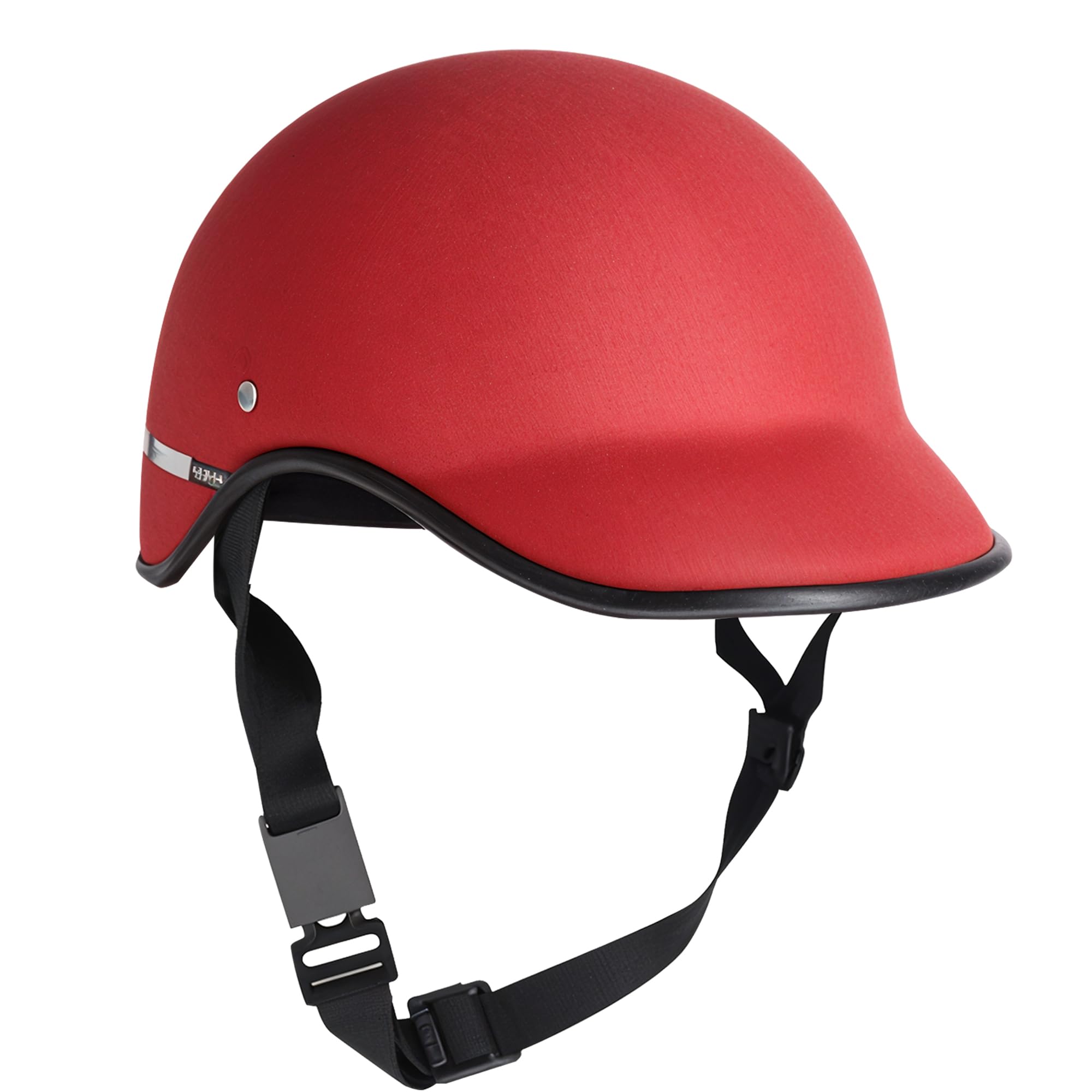OTO2EYE Open Face Cap/Half Cap with Strap All Purpose Size M (Red ...