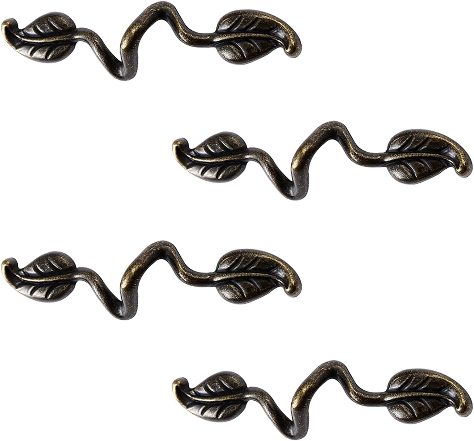 NNNJunhua Senfei Vintage Style Leafy Drawer Pull Dresser Handles Leaf ...