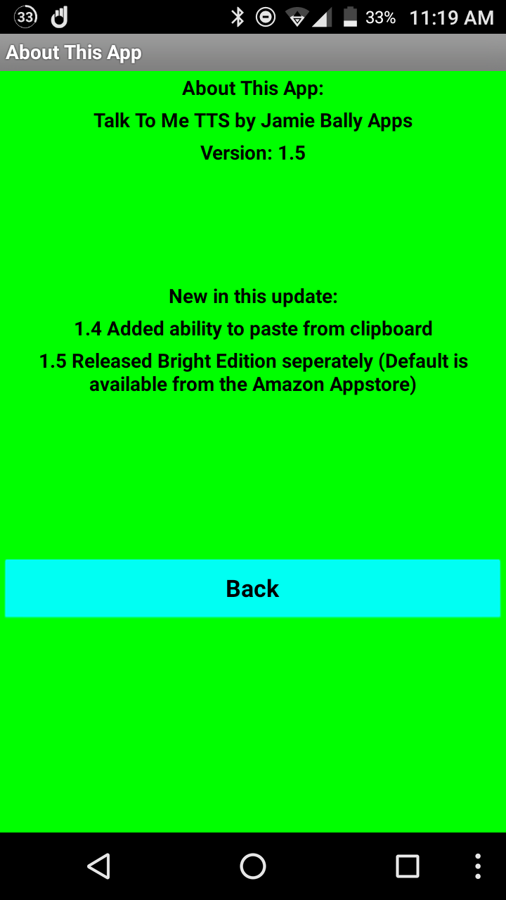 Talk App (Text To Speech) Bright Edition - App on Amazon Appstore