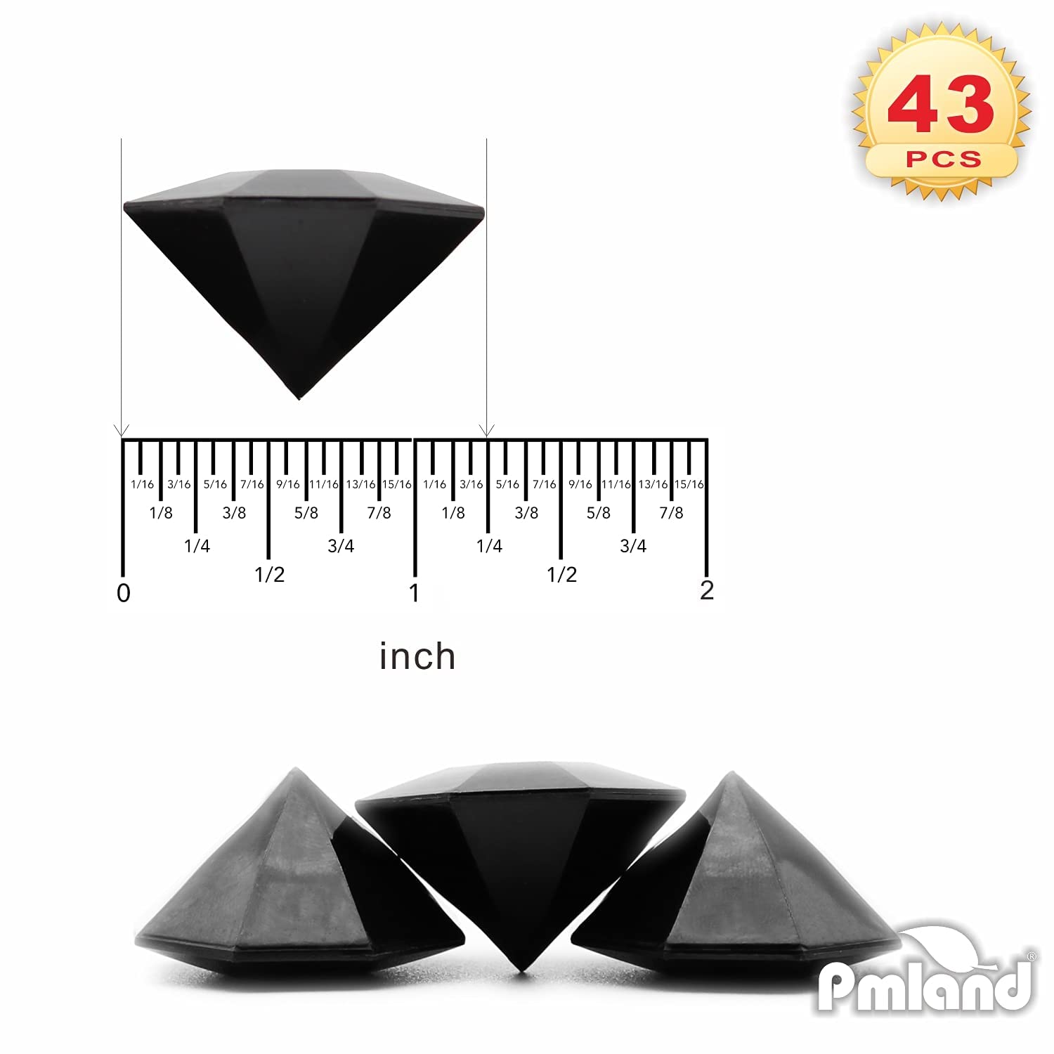 Snapklik.com : PMLAND 40+ Pieces Large Acrylic Diamond Crystals Gems ...