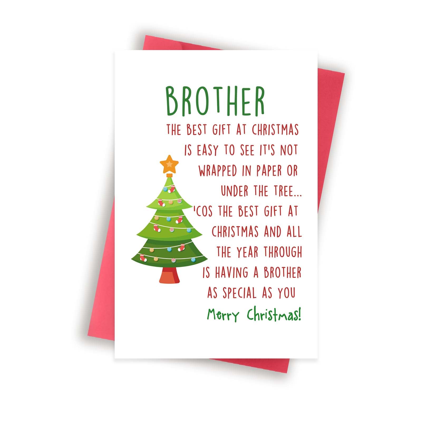 Amazon.com : Funny Brother Christmas Card, Lovely Christmas Gifts for ...