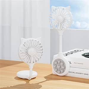Amazon.com: Handheld Personal Fan Rechargeable with Suction Stand,Multi ...