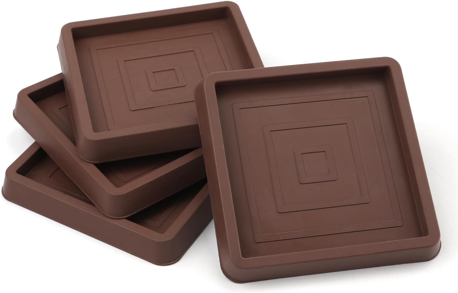 Shepherd Hardware 9074 1-5/8-Inch Square Rubber Furniture Cups, 4-Pack ...