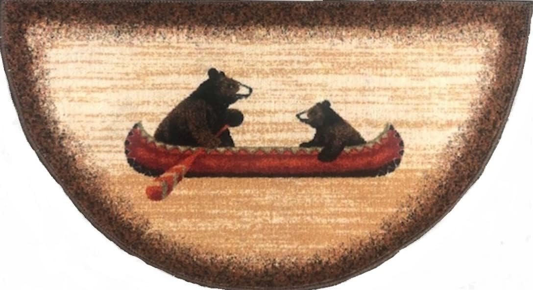 Amazon.com: Cozy Cabin Bear Canoe Rug, 19 in x 31 in : Home & Kitchen