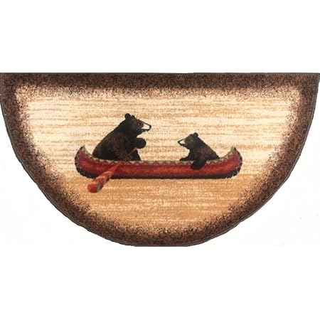 Amazon.com: Cozy Cabin Bear Canoe Rug, 30 in x 46 in : Home & Kitchen