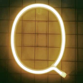 AREPAS LED Neon Letter Lights, LED Neon Night Light Battery Powered ...