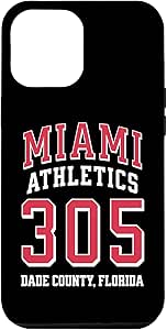Amazon.com: iPhone 15 Pro Max Miami Athletics 305 Miami-Dade County FL ...