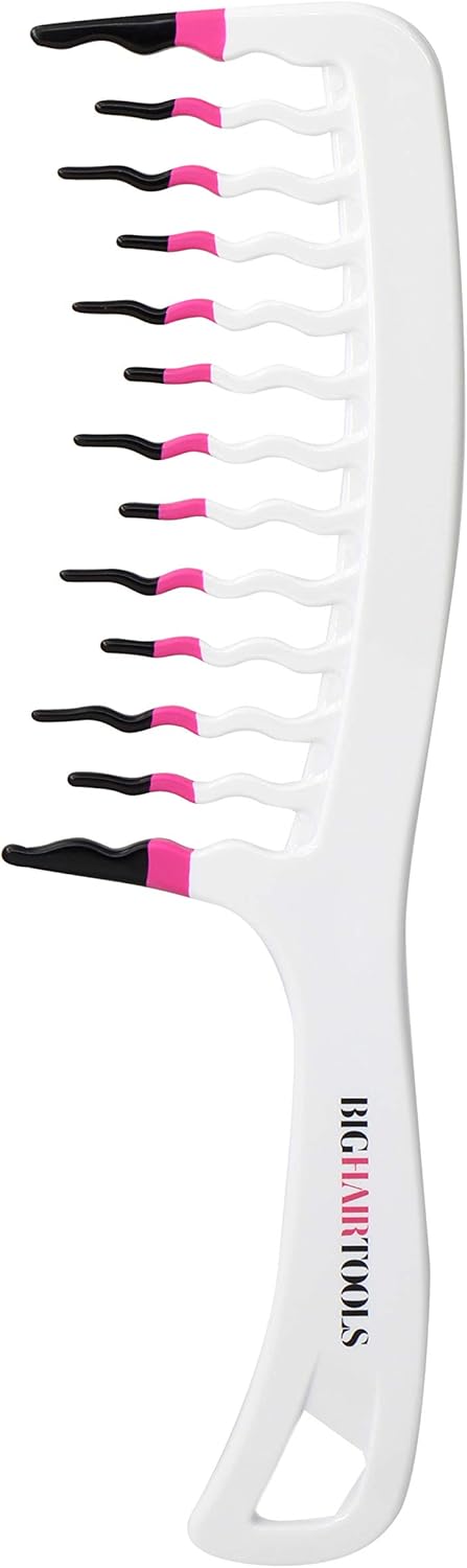 Big Hair Tools XL Size Wavy Wide Tooth Comb, White : Amazon.co.uk: Beauty