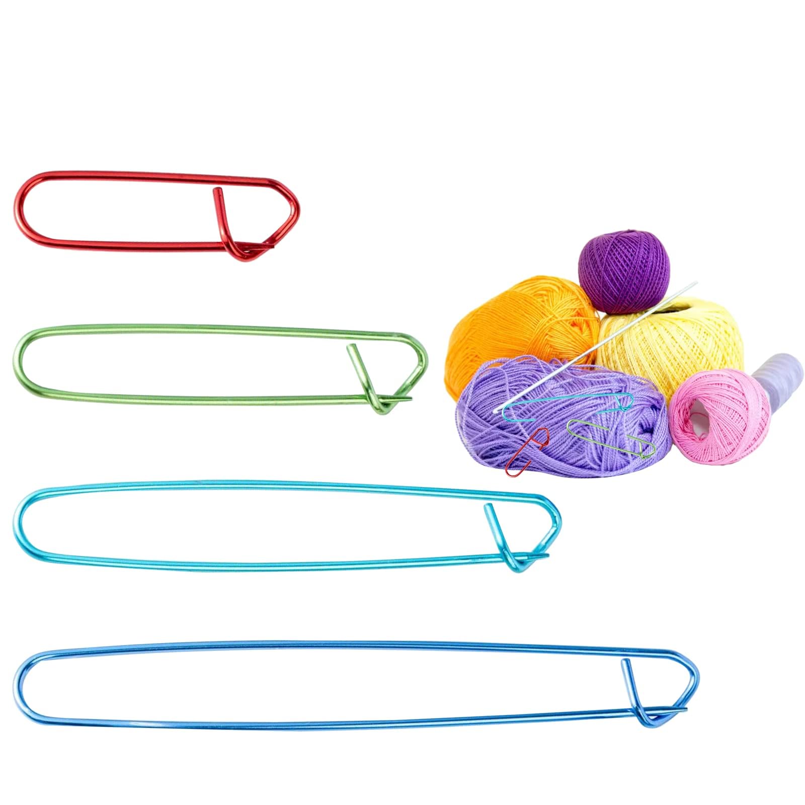 4PCS Stitch Holders for Knitting, Premium Aluminium Knitting Stitch ...