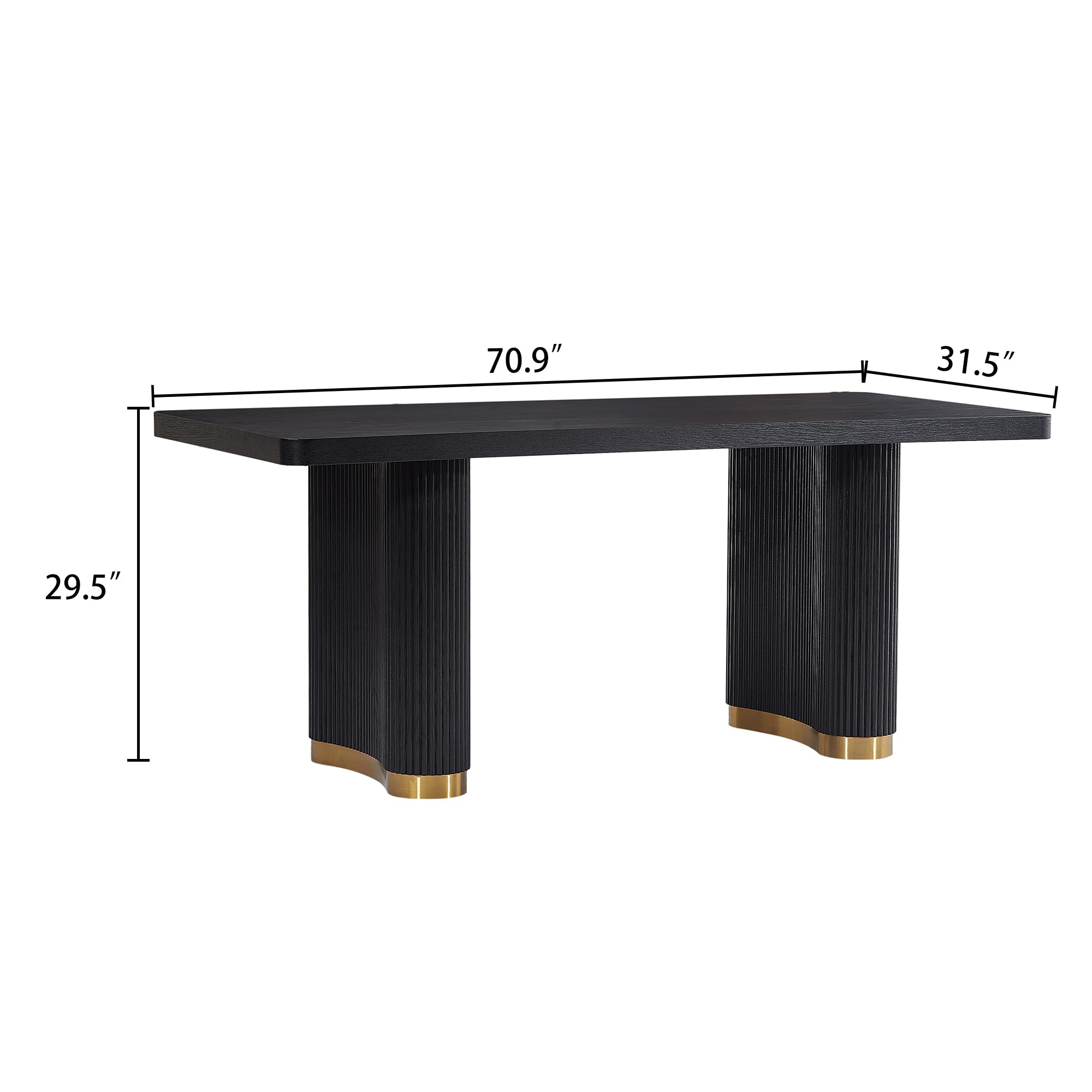 Mesa Rectangular Roja Y Negra