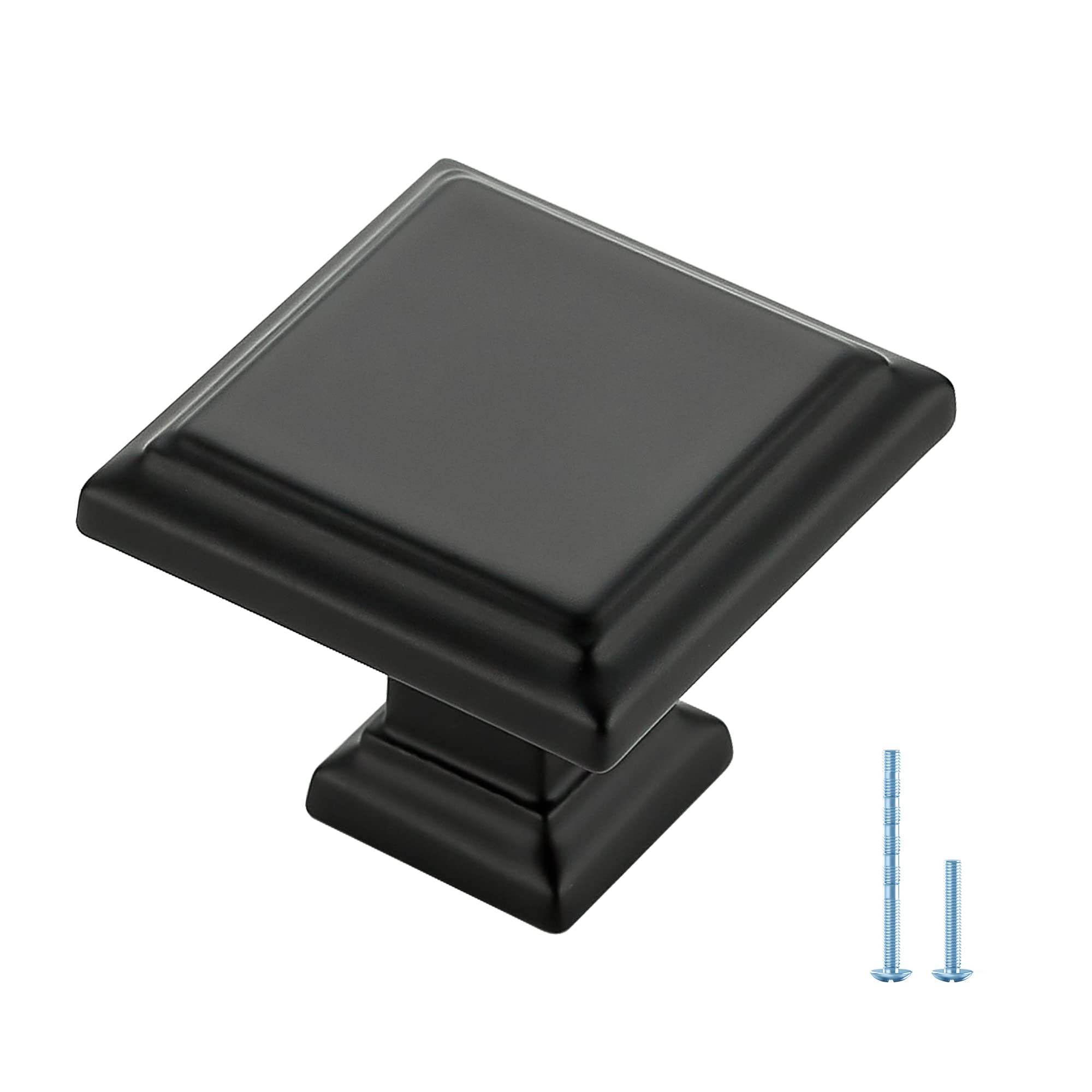 10 Pack Kitchen Cabinet Pulls Square Drawer Pulls Single Hole Cabinet ...