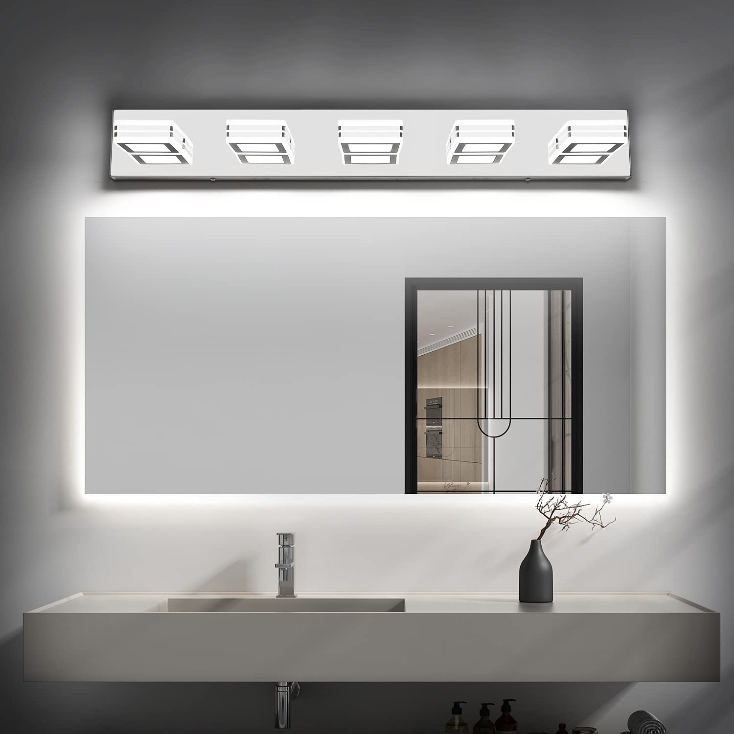 Snapklik.com : Bathroom Modern Dimmable LED Vanity Lights Bathroom ...