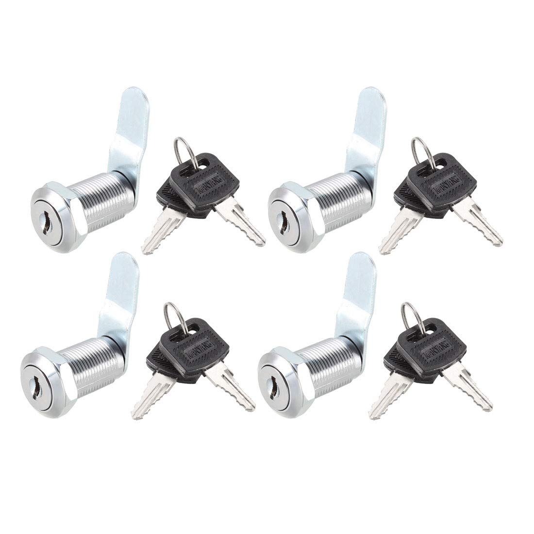 uxcell Cam Lock 1" Cylinder Length Cabinet Locks with No.4 Cam, Fits ...