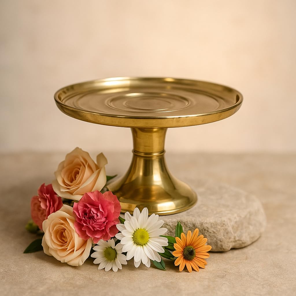 PUYANGAM Pure Brass Round Mukali for Pooja | Traditional Handmade Idol ...