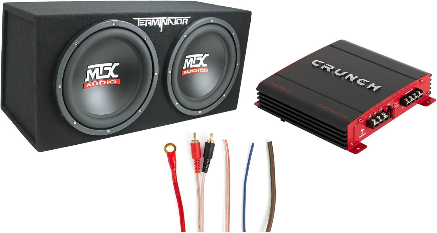 Amazon.com: MTX 12 Inch Car Audio Dual Loaded Subwoofer Box, Crunch 2 ...