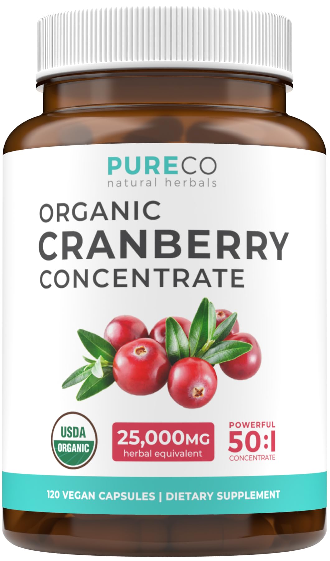 Amazon.com: USDA Organic Cranberry Pills - 50:1 Concentrate Equals 25 ...