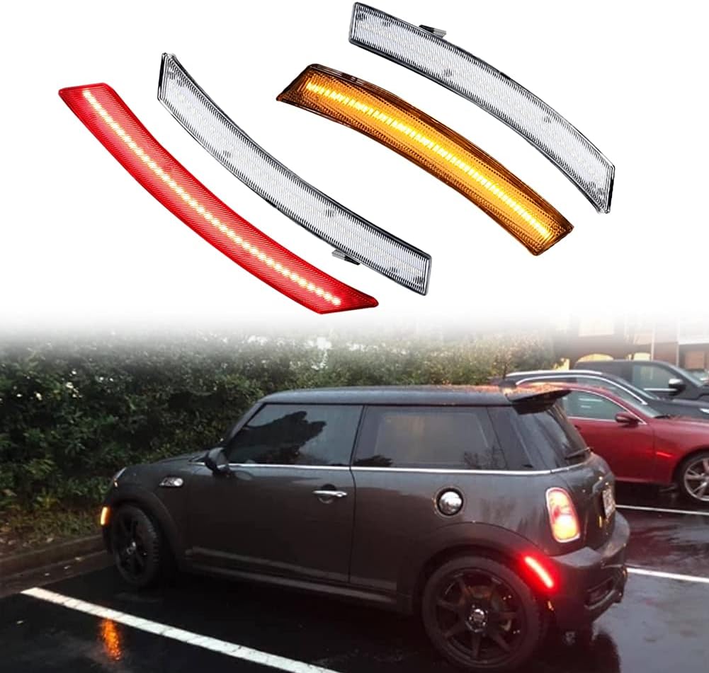 Buy KENRTIR Clear Lens AmberRed Full LED Side Marker Light Kit ...