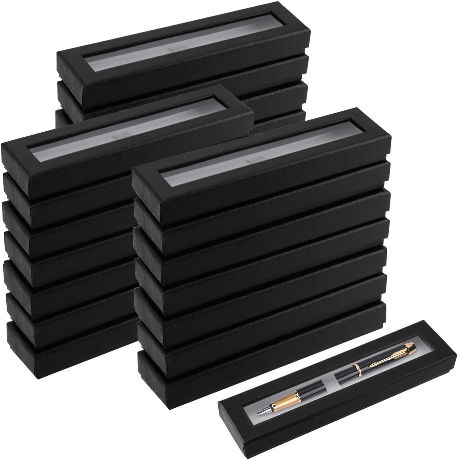 Amazon.com: Lesnala 10Pcs Empty Pen Gift Box with Clear Lid Single Bulk ...