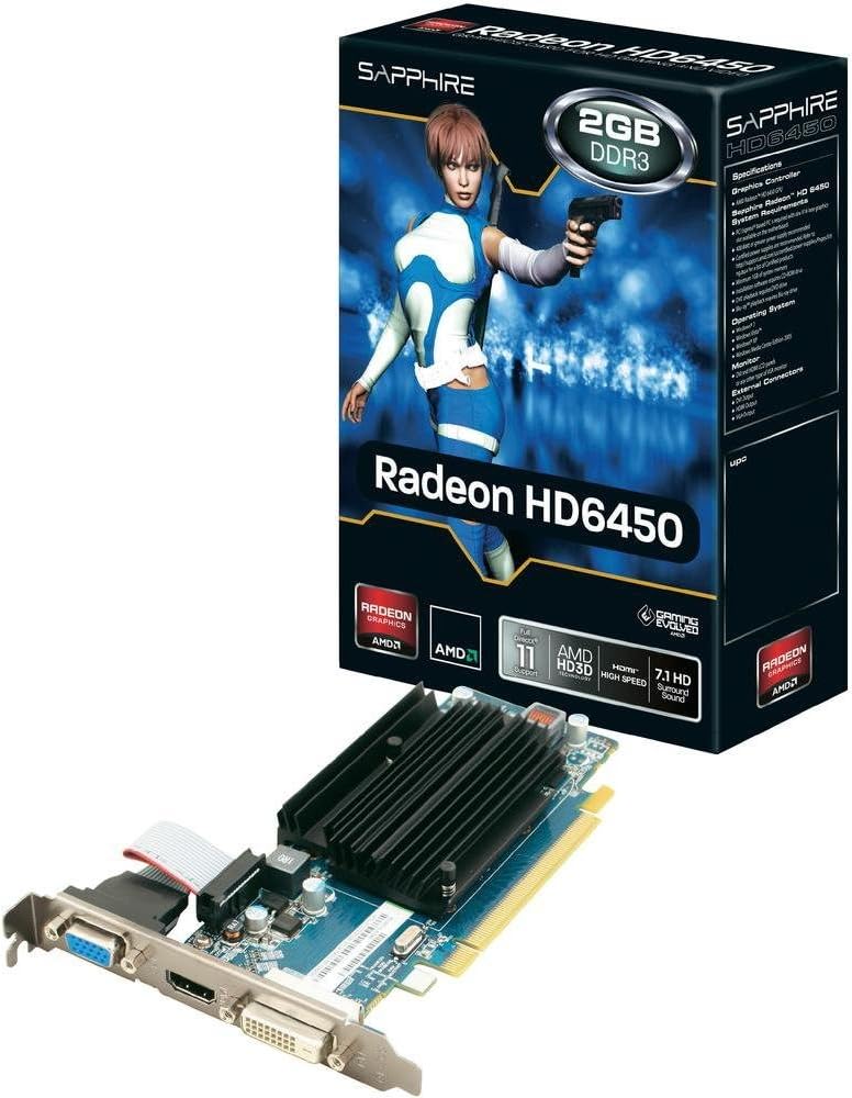 Sapphire 11190-09-20G AMD Radeon HD 6450 Silent 2GB DDR3 Graphics Card ...